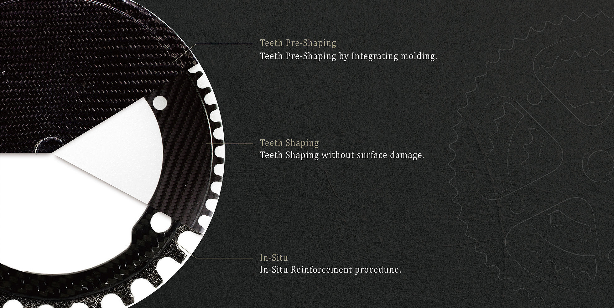 DIGIRIT Carbon Chainring ( Light Style) - B-Spokes